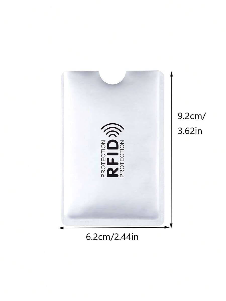 10/5/1pc Rfid Silver Card Holder Protects Against Demagnetization ...