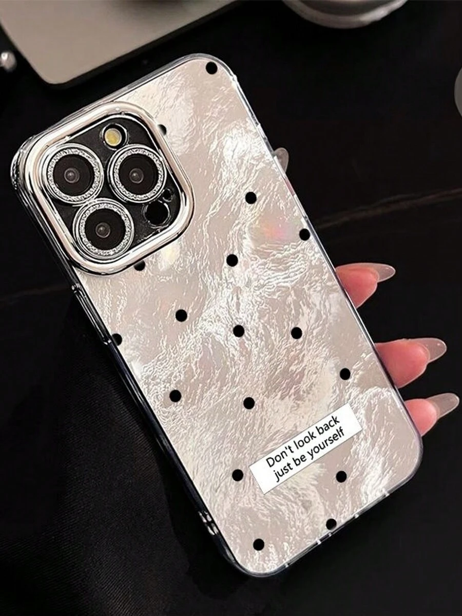 Full Screen Polka Dot Labelled Phone Case With Lens Protection ...