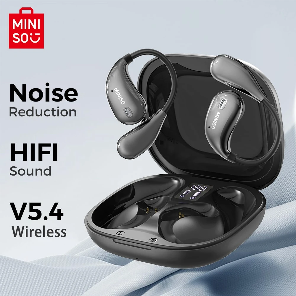 Miniso X33 AI Translation Wireless Earbuds Open Ear Earbuds, 35Hrs ...