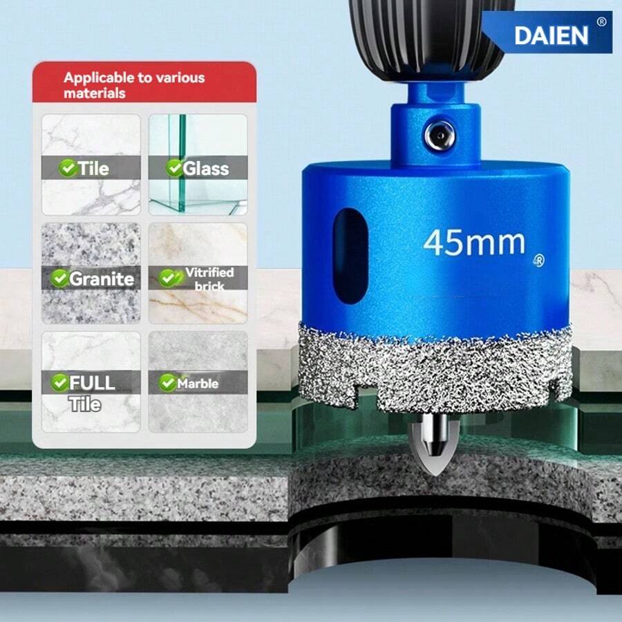 DAIEN 1 Peça de Broca Serra Copo Revestida de Diamante, Tamanho do ...