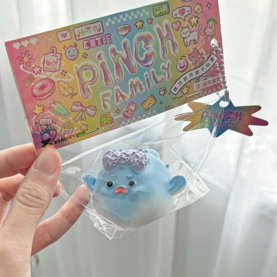 Cute & Angry Puffer Fish Squeeze Squeezing Stress Relief Toy, Squishy ...