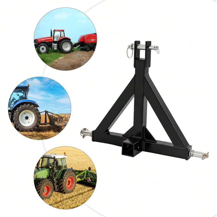 Heavy Duty 3 Point Linkage Tow Hitch 2" Tractor Mounted Towing Triangle ...