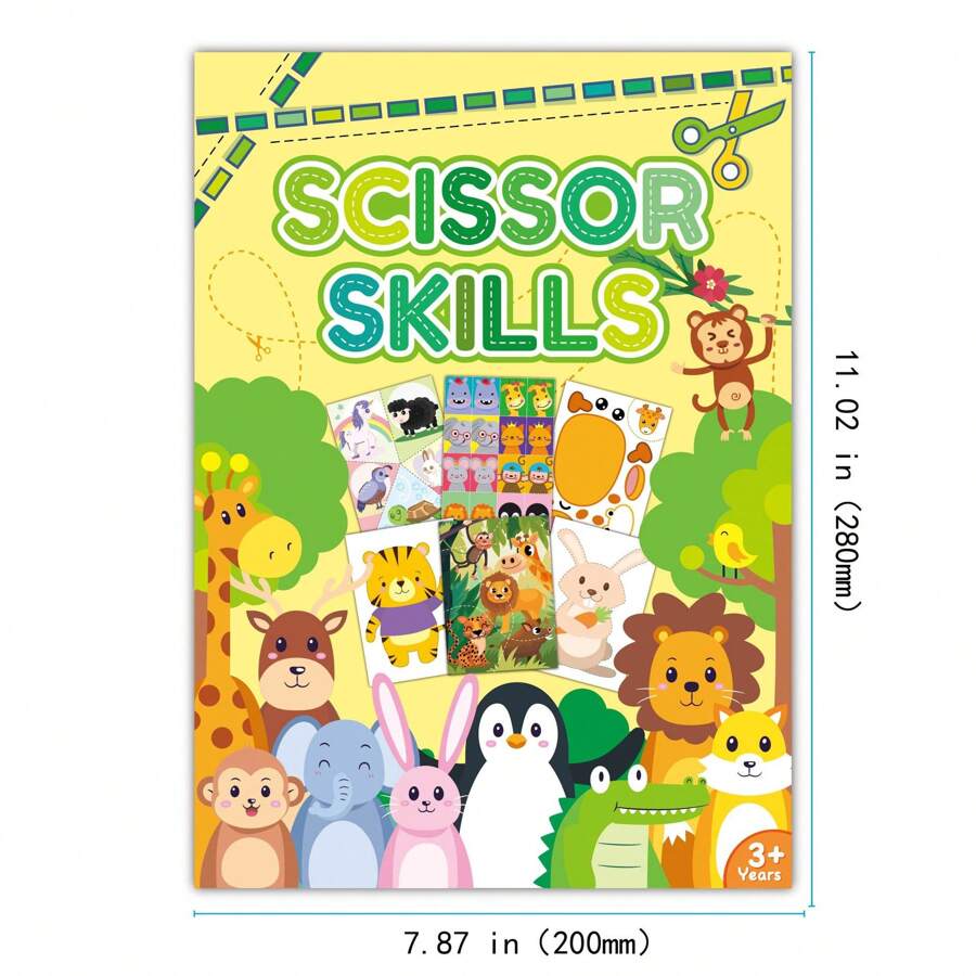 Libro de actividades con tijeras para que los preescolares practiquen ...