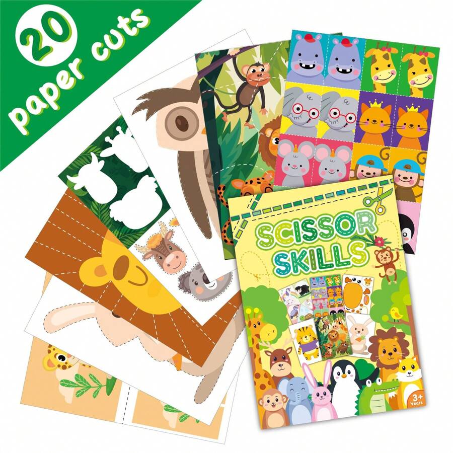 Libro de actividades con tijeras para que los preescolares practiquen ...