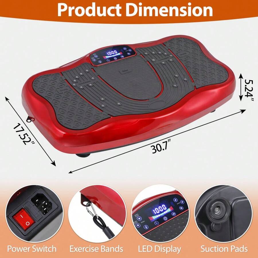 Vibration Plate Fitness Platform Exercise Machine Vibrating Shaking ...