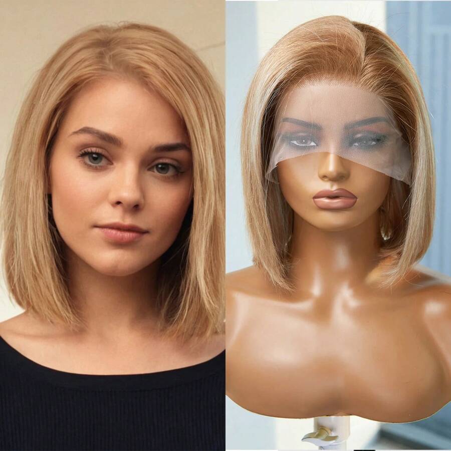 13x4 HD Lace Wigs Bronze Golden Brown Wig Human Hair Wigs 150% Density ...