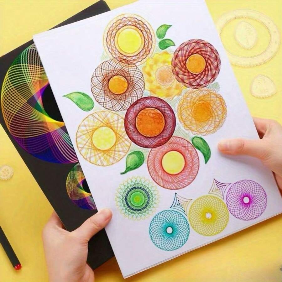 22-Piece Colorful Scraping Magic Ruler Set - Fun Puzzle Drawing Tool ...