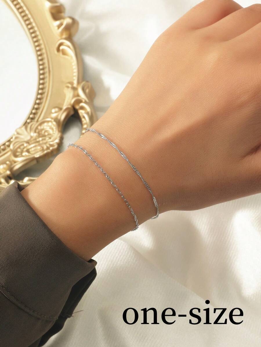 2pcs Simple Bracelet | SHEIN USA