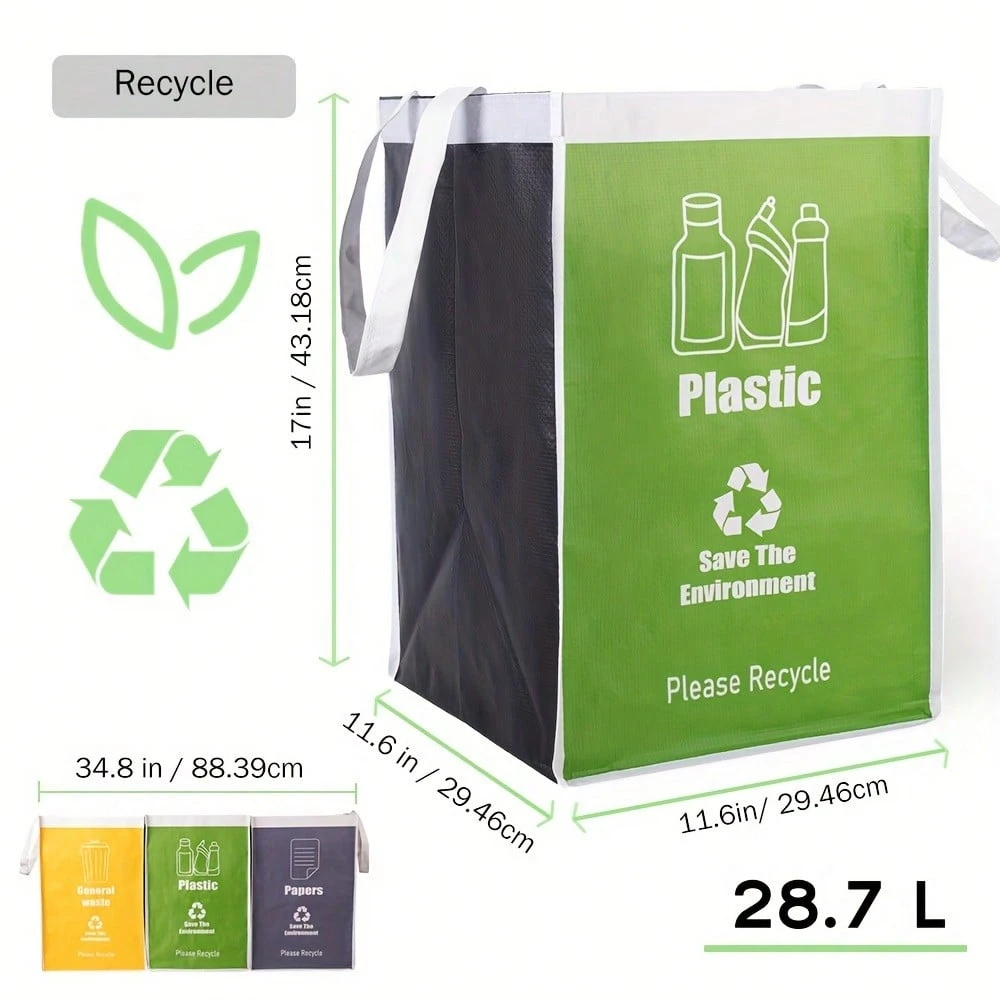 Recycle Waste Bag For Kitchen Home Trash Sorting Bins Base Plate ...