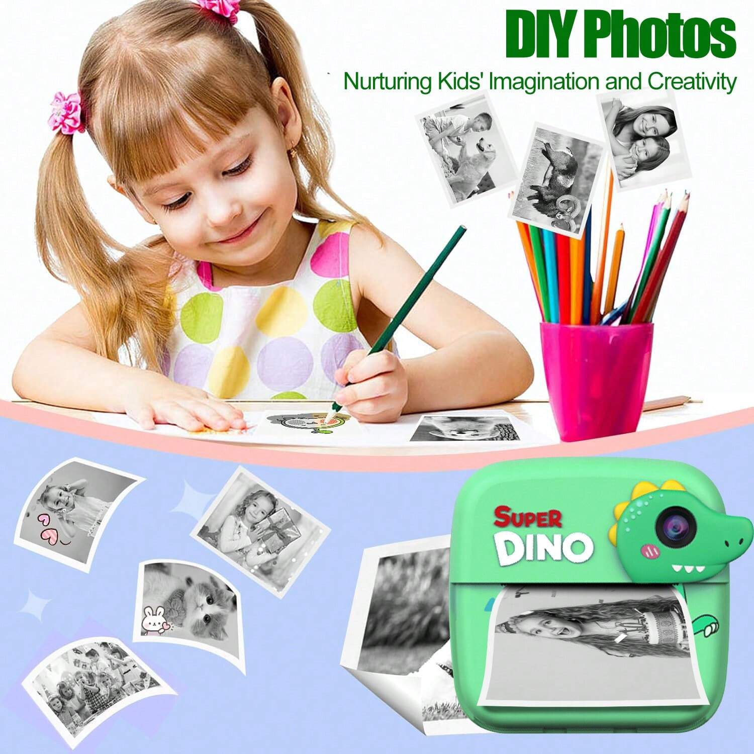 Kids Instant Camera, Kids Instant Camera, Christmas Birthday Gift For 6 ...