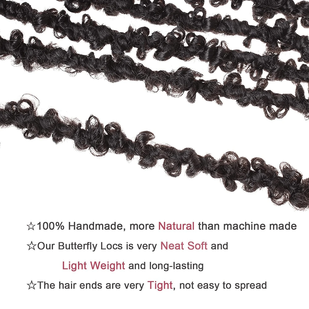 12 Inch Pre-Twisted Butterfly Locs Crochet Hair Short Bob Butterfly ...
