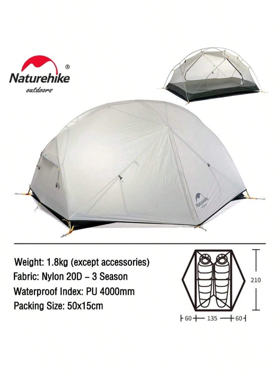 Mongar Tent 2 Person 20D Ultralight Outdoor Camping Backpacking Travel ...