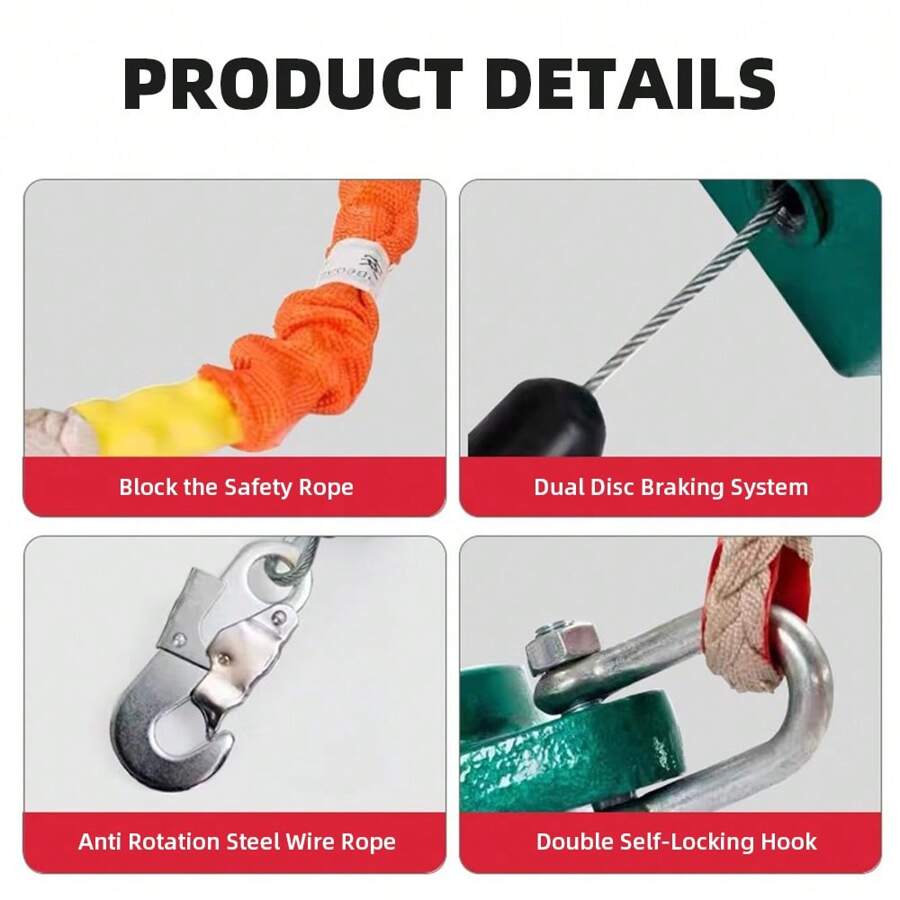 TUNGFULL Fall Arrester Fall Protection Device Speed Difference 3m Heavy ...