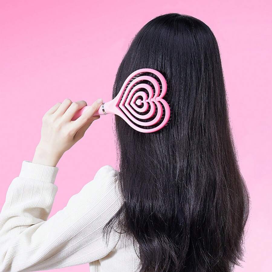 Miniso Miniso Detangling Hair Brush Anti-Static Hair Brush Heart Shape ...