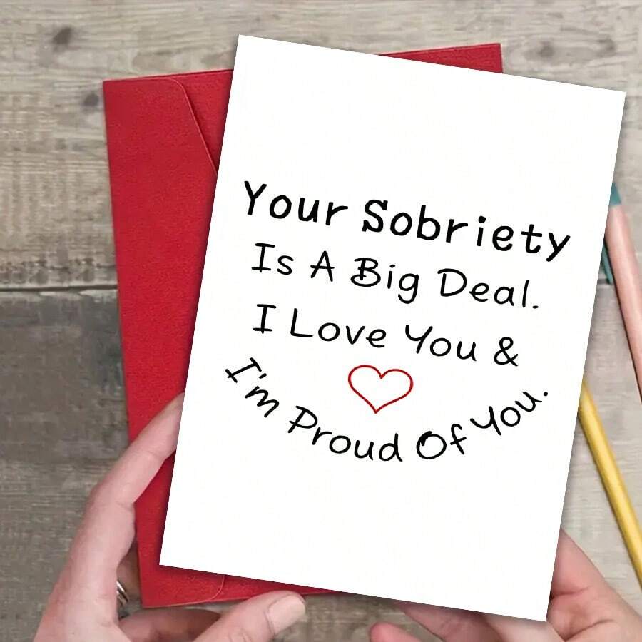 Inspirational Sobriety Recovery Greeting Card With Envelope ...
