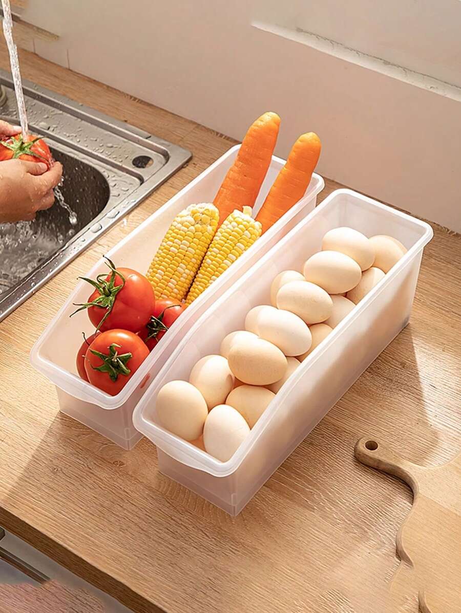 6pcs Food Storage Containers With Rollers, Thick Transparent Plastic ...