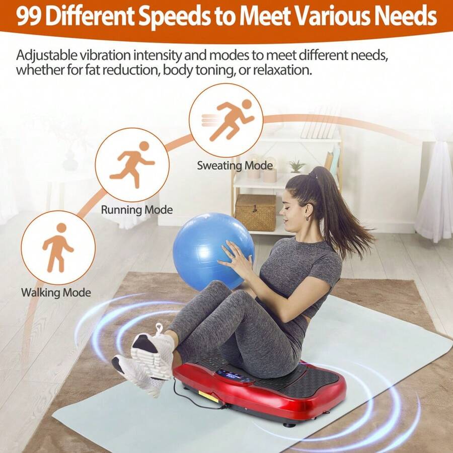 Vibration Plate Fitness Platform Exercise Machine Vibrating Shaking ...