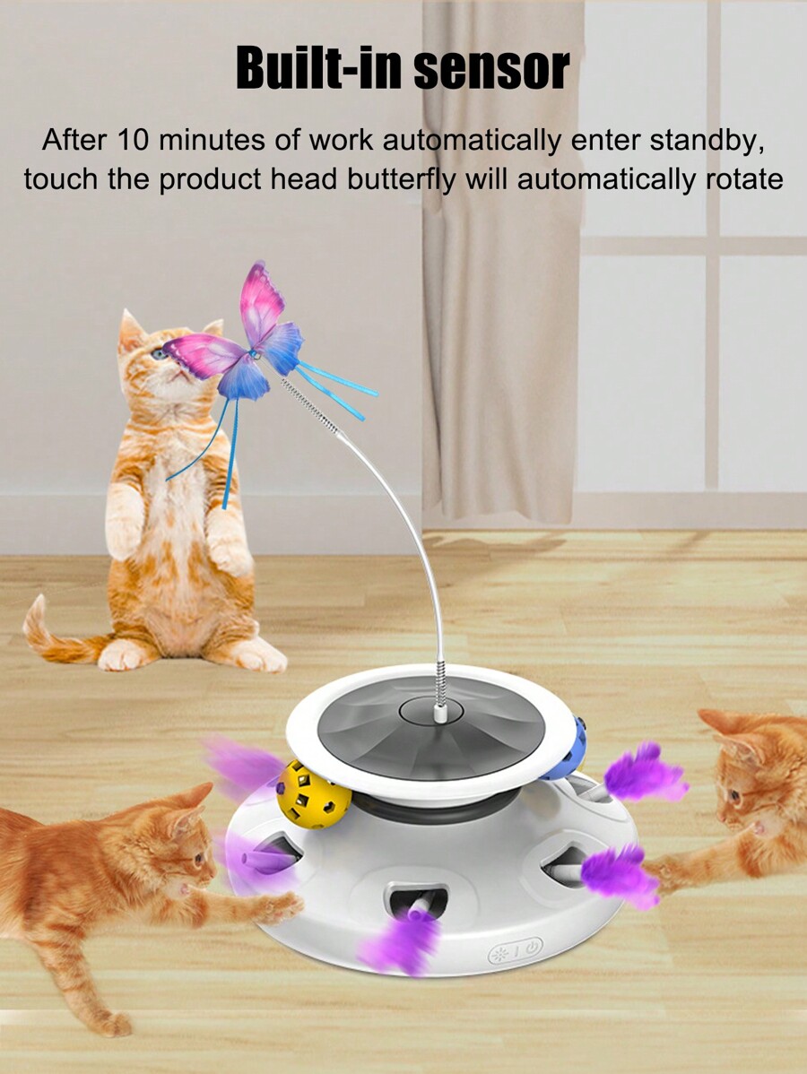 New Automatic Cat Toy Multi-Function Self-Entertaining Device, Electric ...