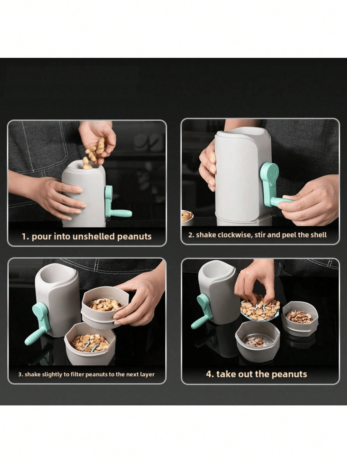 Automatic Peanut Shelling Device, Household Slouchy Peanut Peeling Tool ...