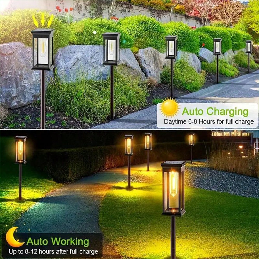 Solar Powered Garden Lights , Bright Solar Path Lights Outside ...