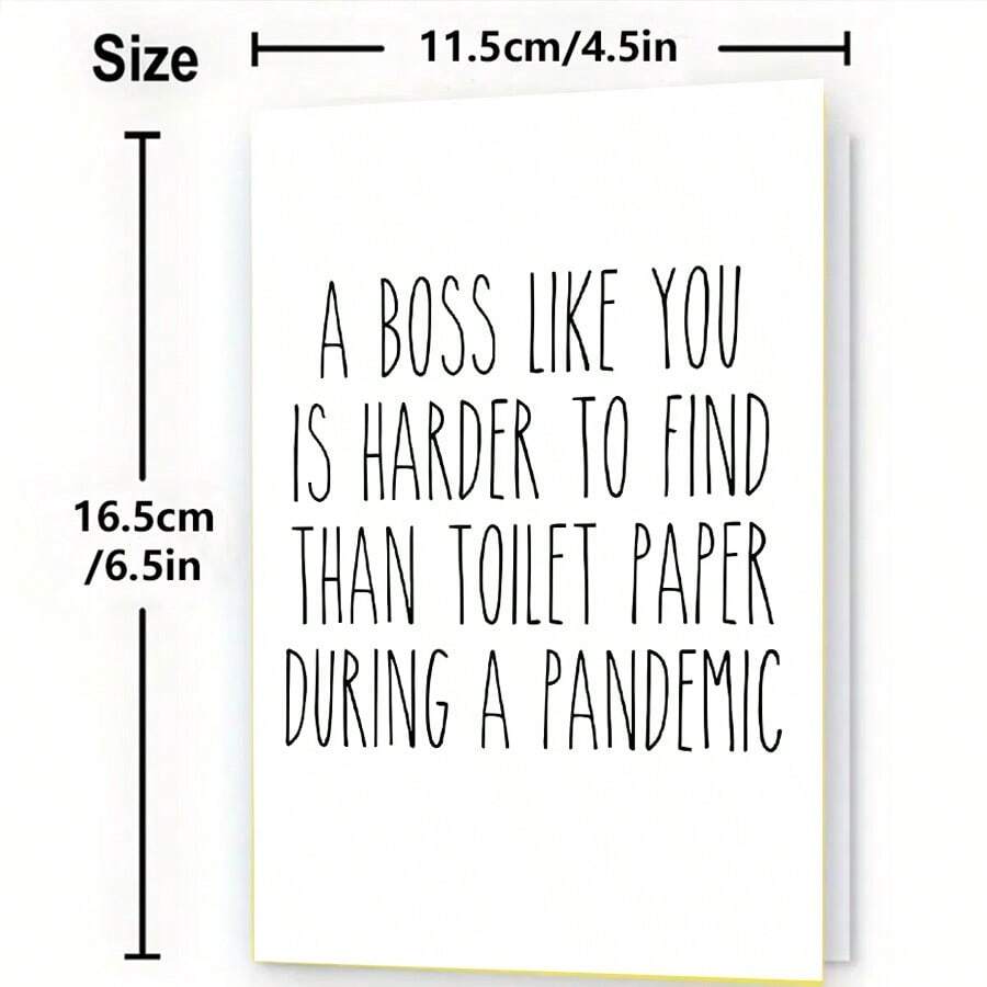 1pc Funny Boss Appreciation Greeting Card - Unique Happy Boss's Day ...
