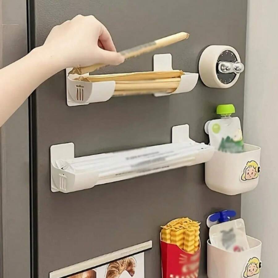 Multi-Function Storage Rack For Kitchen - No-Drill Rack For Trash Bags ...