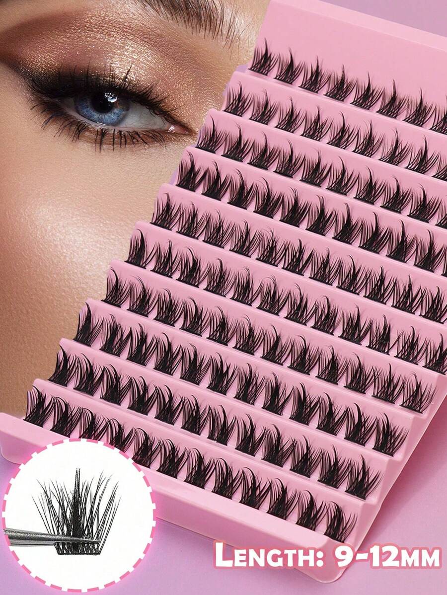 9-12 Single 120 Cluster Natural Eyelash Party And Club Daily Work ...