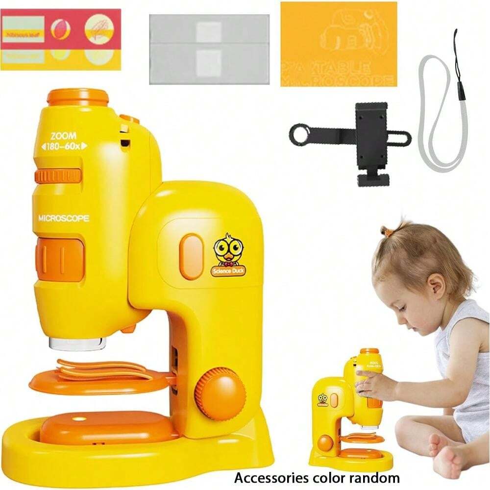 Kids Microscope Kit, Kids Beginner Microscope Portable Education ...