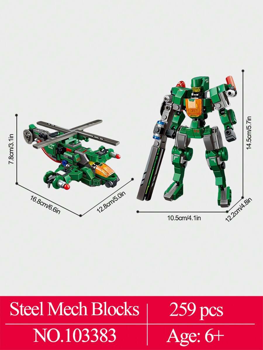 8 Styles Creative Steel Mech Robots Building Blocks Kid's Birthday ...