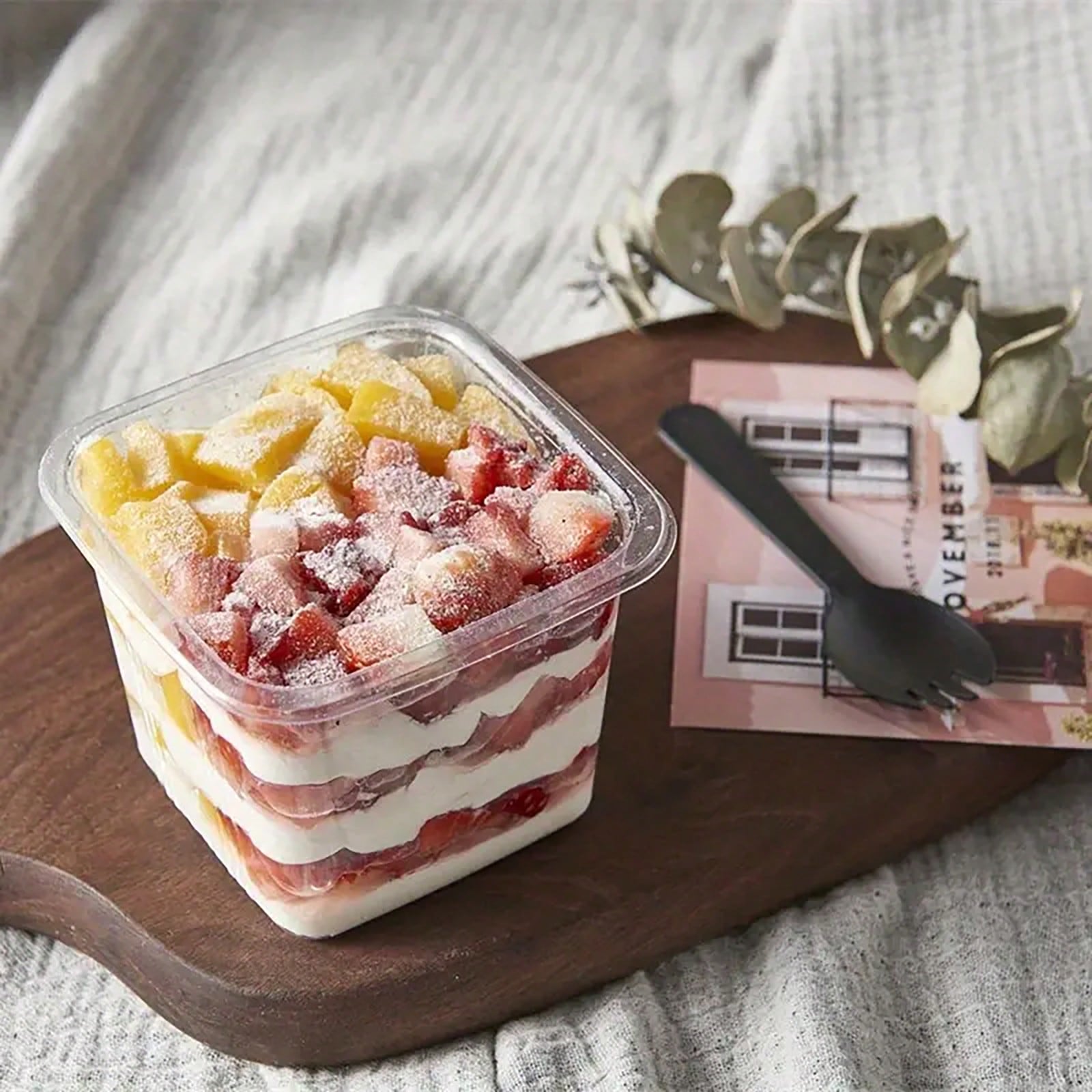 50pcs Clear Plastic Tiered Cake Boxes With Lids - Perfect For Desserts ...