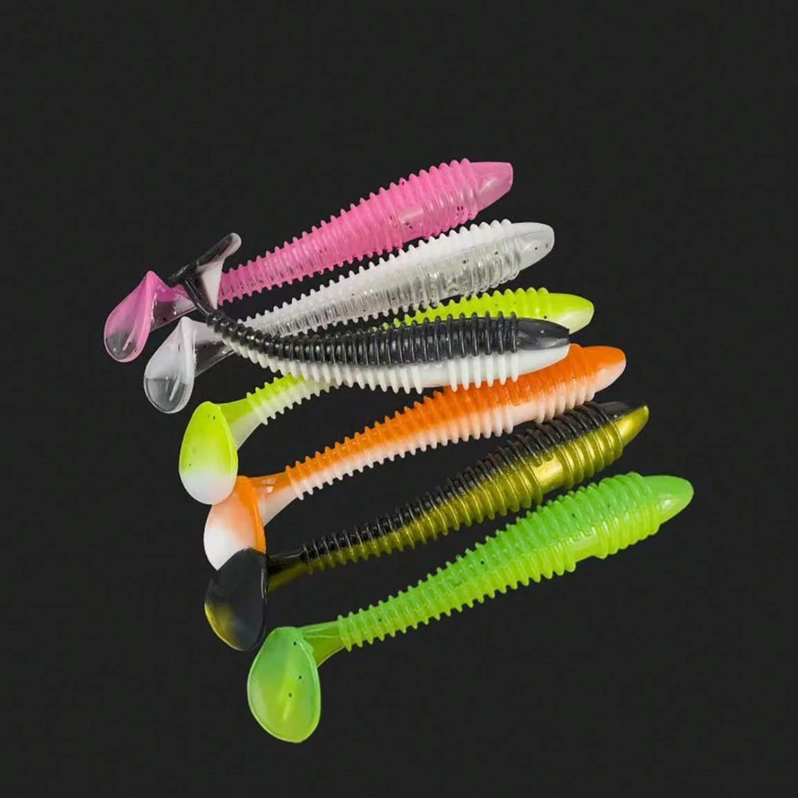 35pcs Luya Bait Lead Head Hook Set T-Tail Soft Bait Long-Range Soft ...