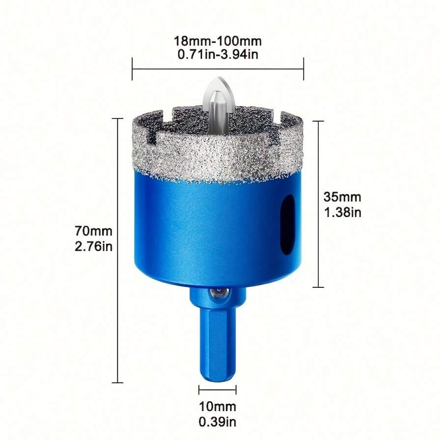 DAIEN 1 Peça de Broca Serra Copo Revestida de Diamante, Tamanho do ...
