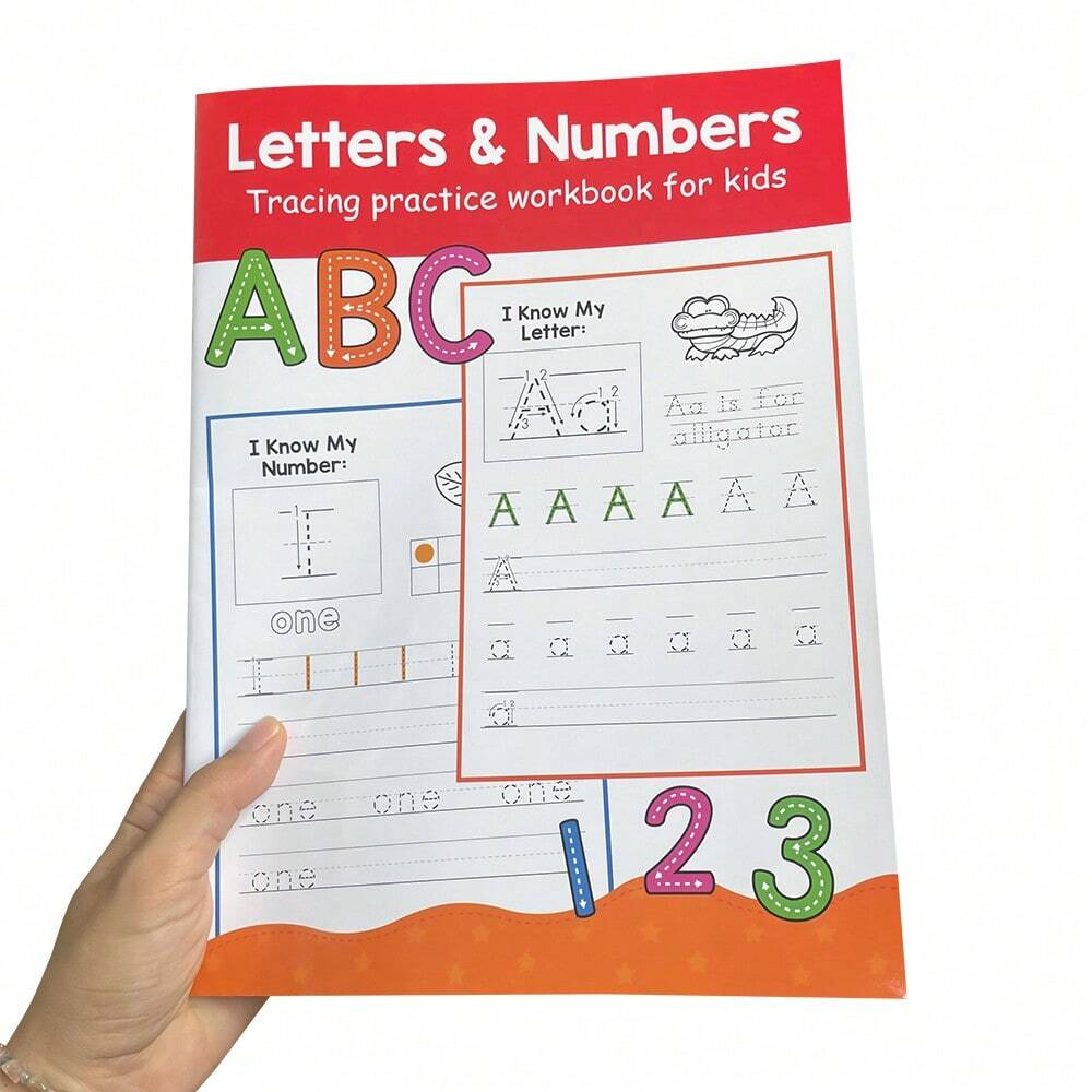 26 Lette & Numbers Tracing Practice Workbook Kids Learning ABC 123 ...