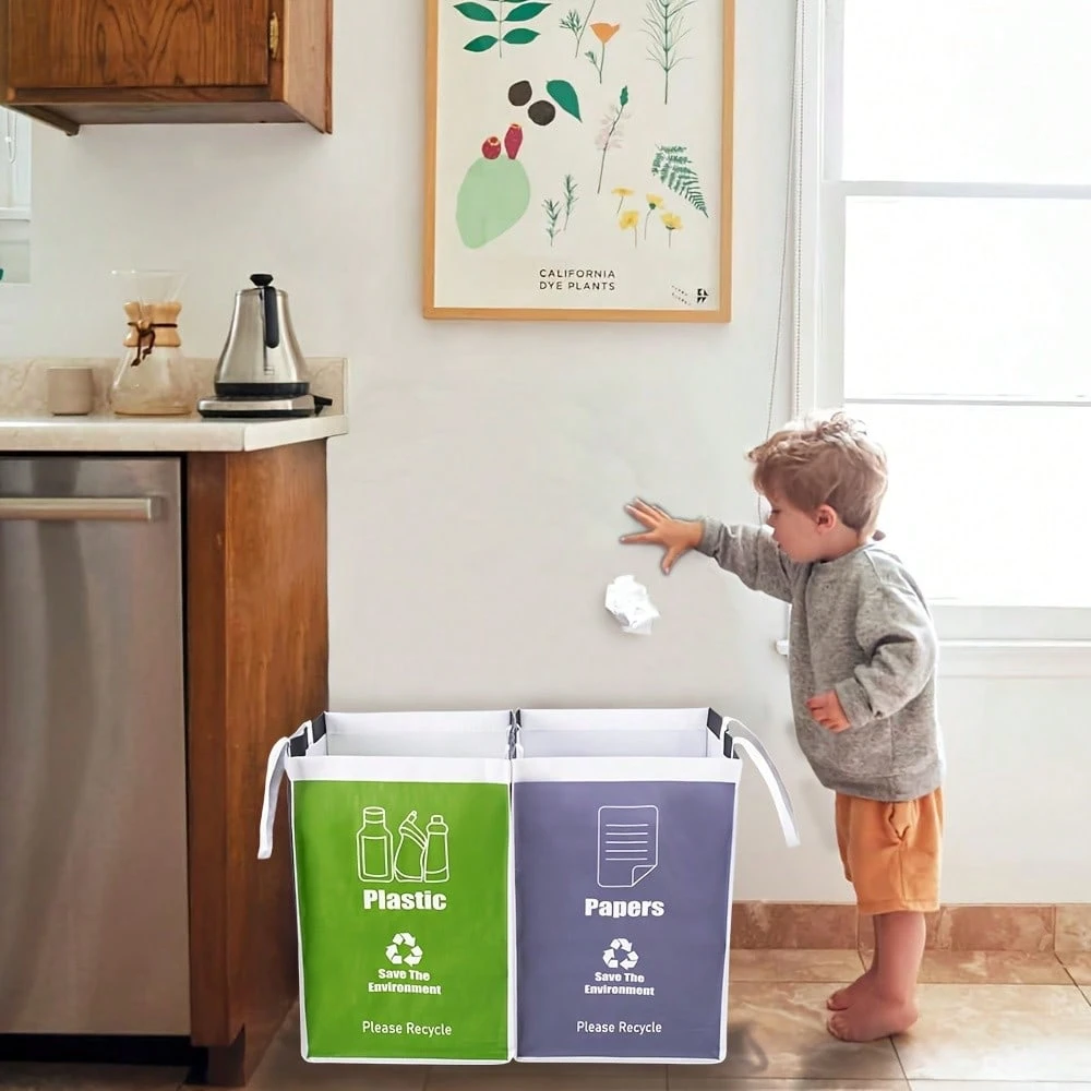 Recycle Waste Bag For Kitchen Home Trash Sorting Bins Base Plate ...