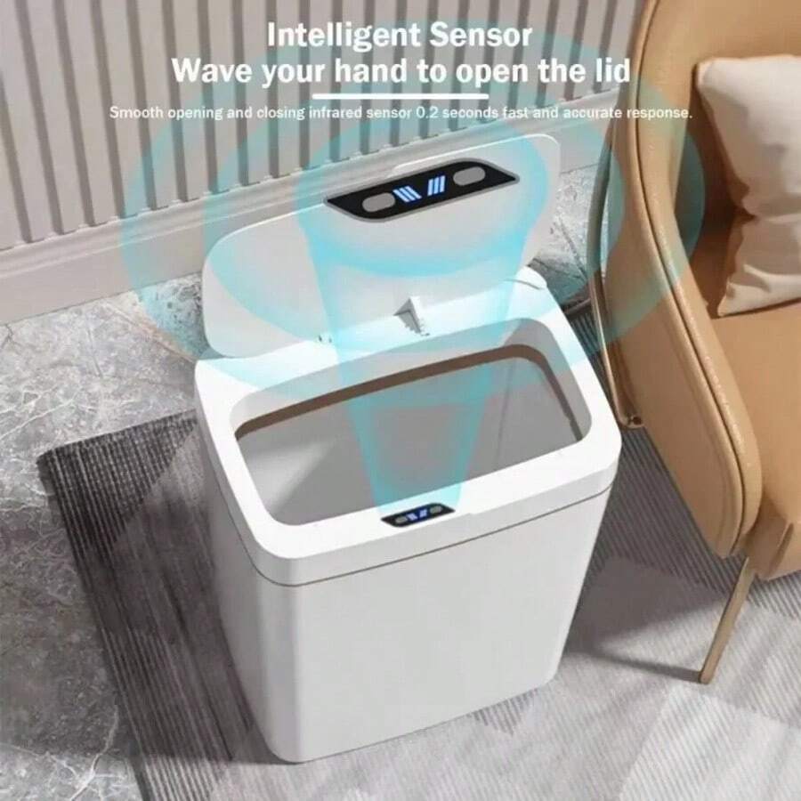Non-Contact Narrow Smart Sensor Trash Can Smart Home 15L Automatic ...