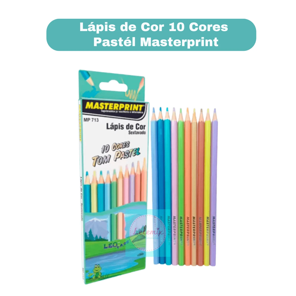 Kit 3 Caixas de Lápis de Cor Pastel10 Cores Pastéis Sextavado ...