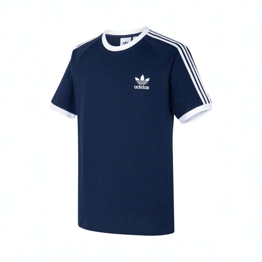Adidas Originals 2025 Men's 3-STRIPES Knit Crew Neck Short Sleeve T ...