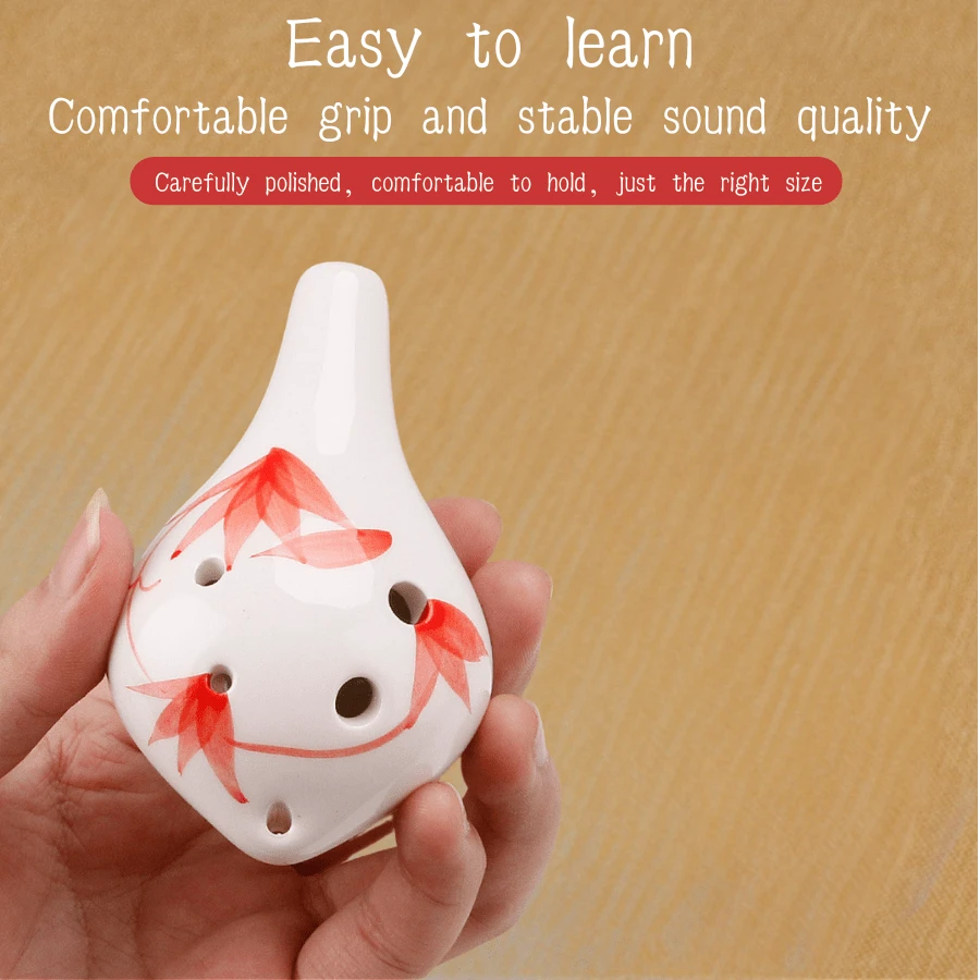 6-Hole Beginner Professional Instrument Tone Flute, Alto C Tuning Xun ...