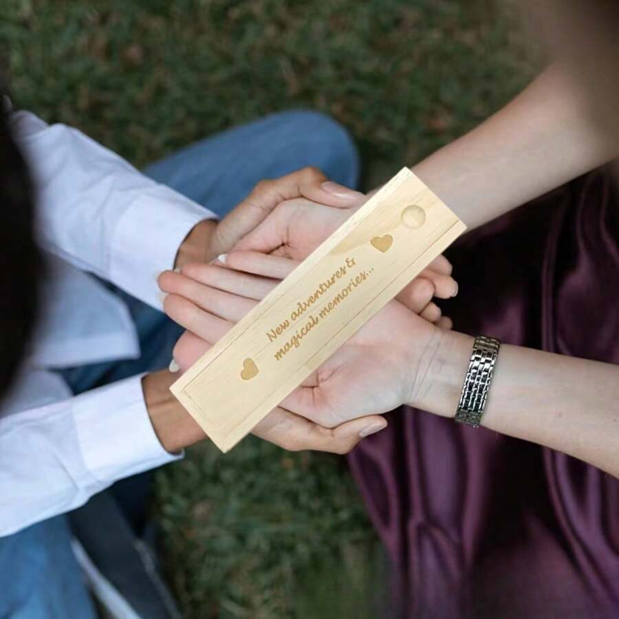 Pregnancy Test Keepsake Box Surprise Pregnancy Announcement Box Wooden ...