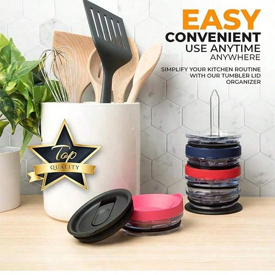 Lid Storage Rack, Ultra-Thin Vertical Glass Lid Rack, No Drilling ...