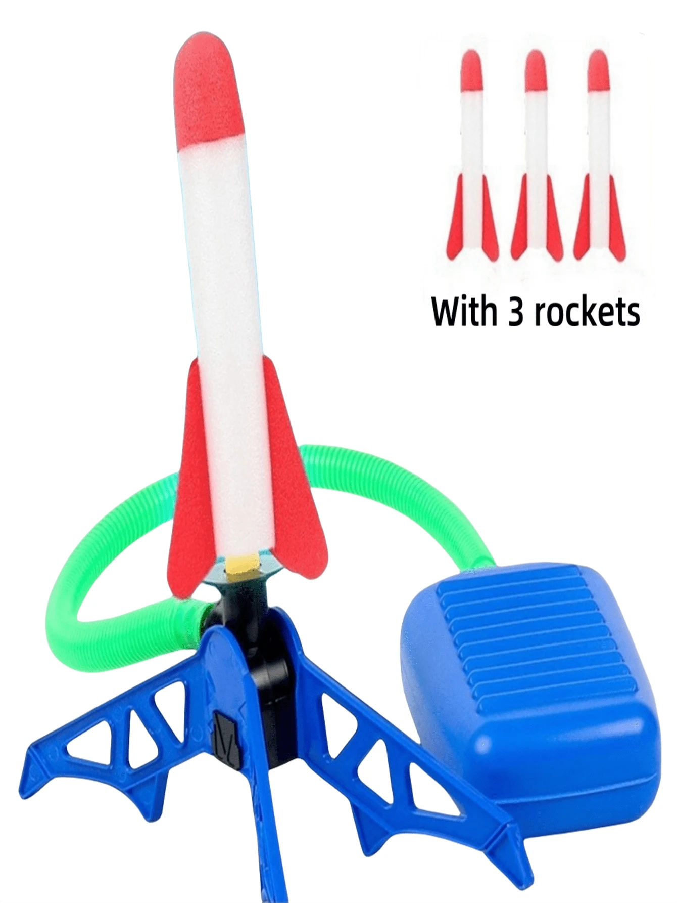 Kids Air Power Rocket Launcher Foam Shooting Rocket Toy With Stepping ...