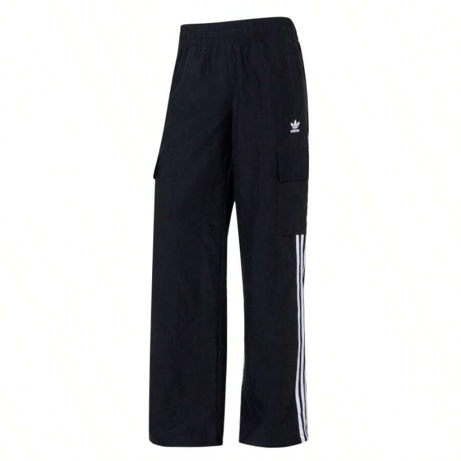 Adidas 3pcs Women's Clover Pocket Cargo Pants, Loose Woven Long Casual ...