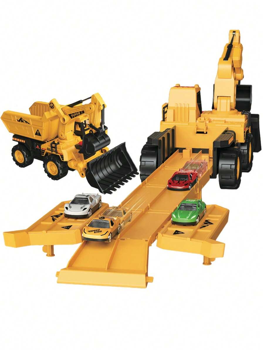 Jouets de construction Grue de camion, véhicule éjectable pliable avec lumières et sons ...