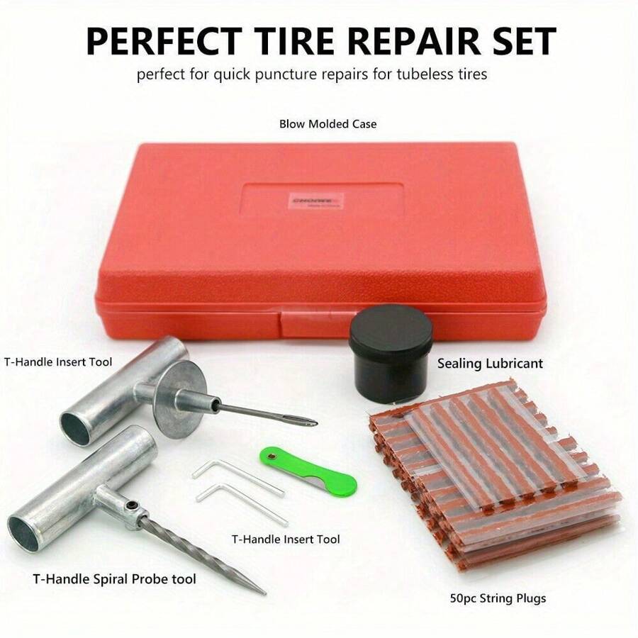 Tire Repair Kit, Tire Blowout Repair Kit, Suitable For Cars And ...
