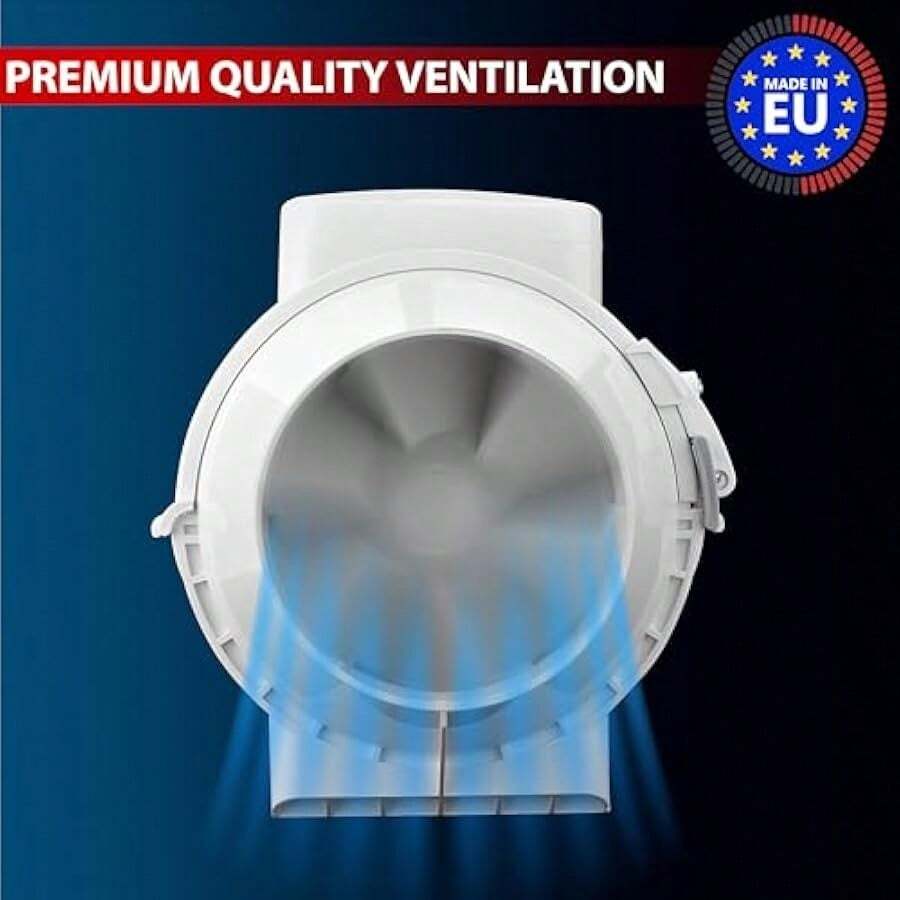 5 Inch 125mm Diameter Batoom Extractor Fan With Timer Loft Mounted ...