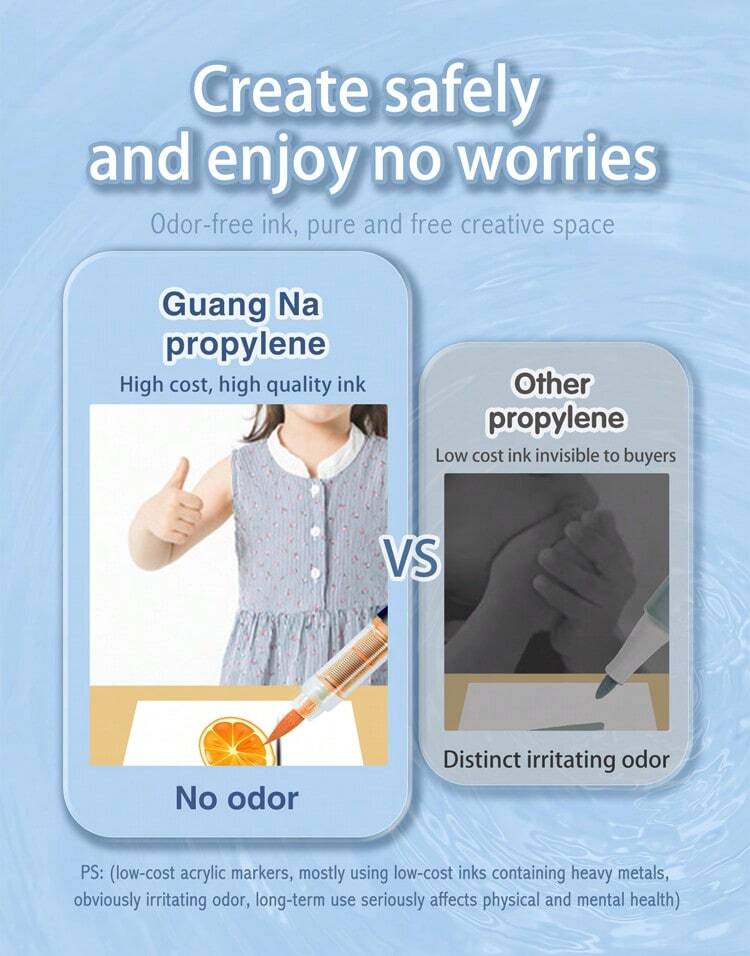 GuangNa 168 Colors Acrylic Marker Pens, Soft Tip, No Pressure Required ...