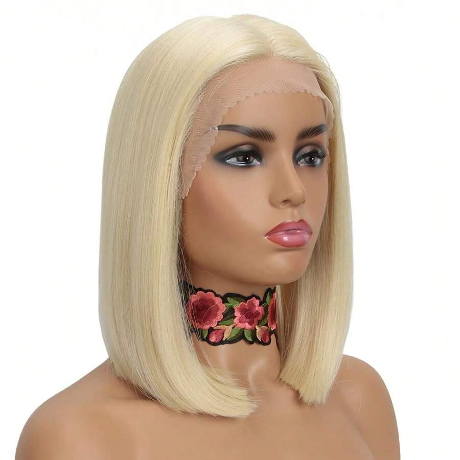 Bob Wig Human Hair 13x1x4 T Part Bob Wig For Women Lace Front Wig Straight Pre Plucked Middle ...