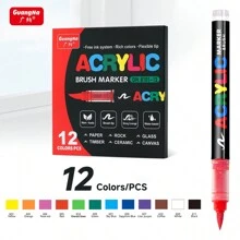 GuangNa 168 Colors Acrylic Marker Pens, Soft Tip, No Pressure Required ...