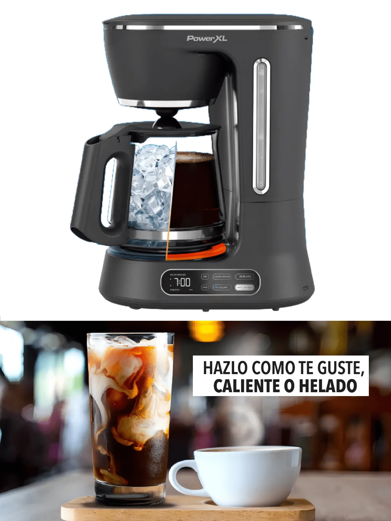 PowerXL 12-Cup Programmable Automatic Coffee Maker For Hot And Iced ...