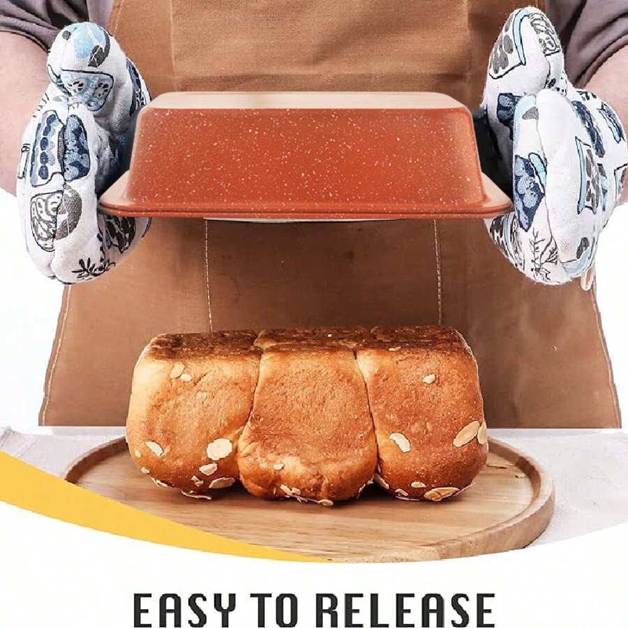 10 x 5 Zoll antihaftbeschichteter Kastenbrotform-Set, 2 Stücke ...
